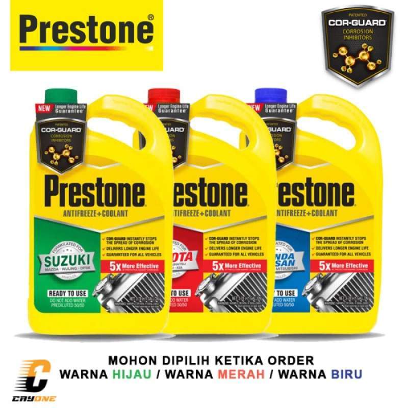 Promo Prestone Antifreeze Radiator 50/50 Cor-guard Asian Coolant 3.78 L ...