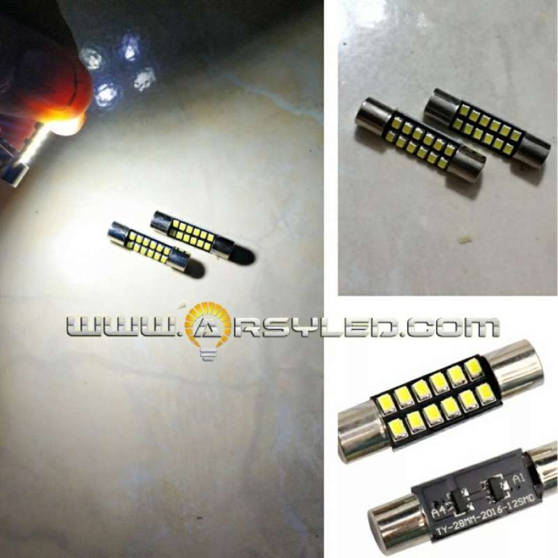 Jual Lampu Led Sun Visor Cermin Honda Hrv Festoon 28 Mm 12 Mata Led ...