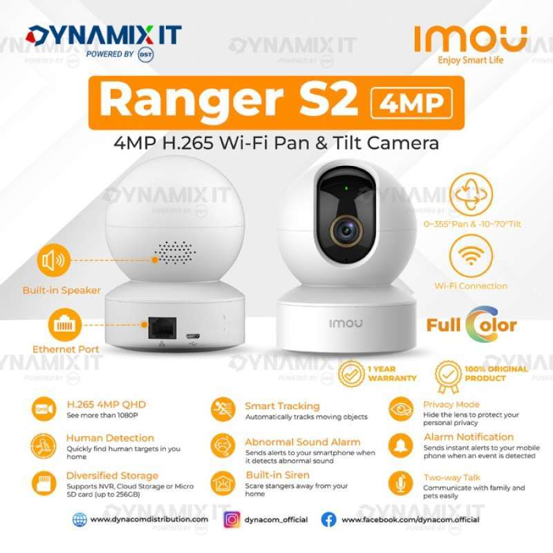 Promo Imou Ranger S2 4mp Indoor H.265wireless Ip Camera - Smart ...