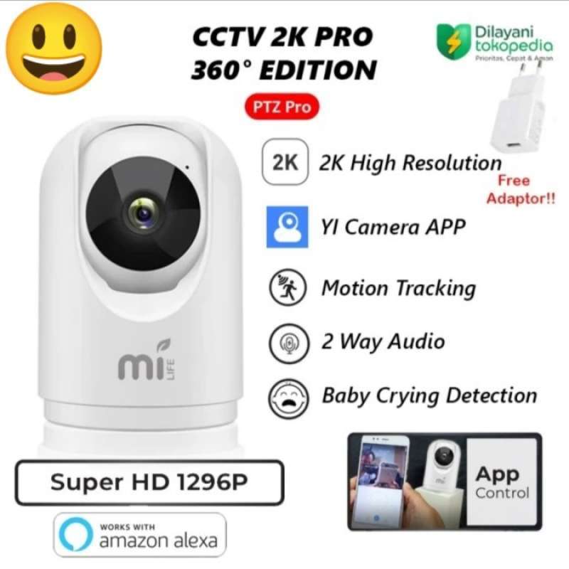 Promo Camera Cctv 2k Pro 360' Wifi Smart + Micro Sd 64gb Diskon 23% Di ...
