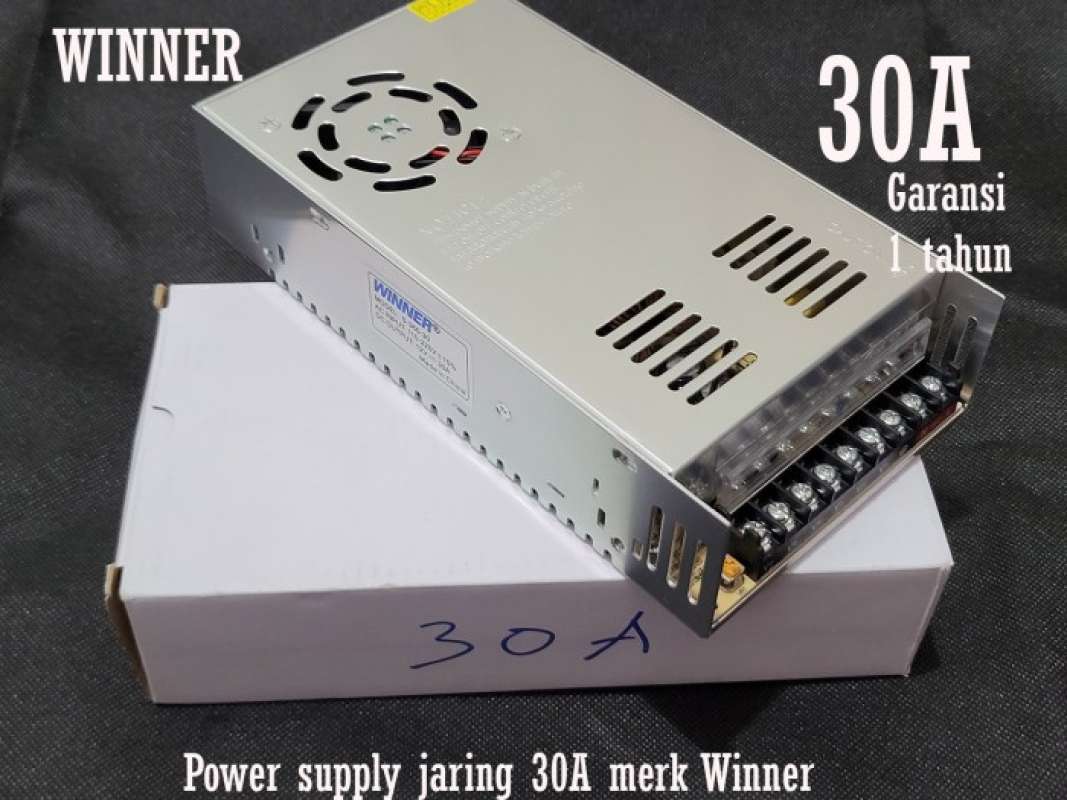 Promo Power Supply 30a Winner Adaptor Jaring Besi 12v 360 Watt Lampu ...
