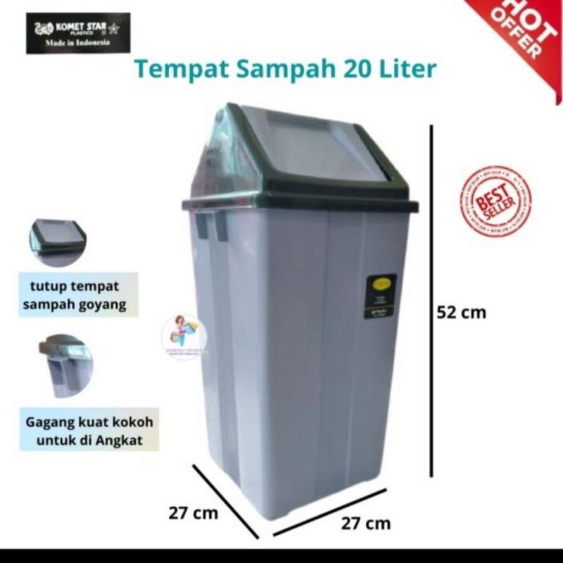 Jual Tempat Sampah Komet 20 Liter Keranjang Sampah Besar Kantor Goyang Tong Di Seller Delapan ...