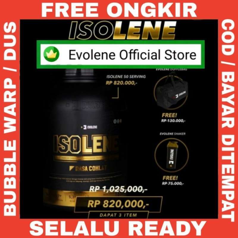 Promo Evolene Isolene 50 Sachet Whey Protein Isolate Susu Gym Isowhey ...