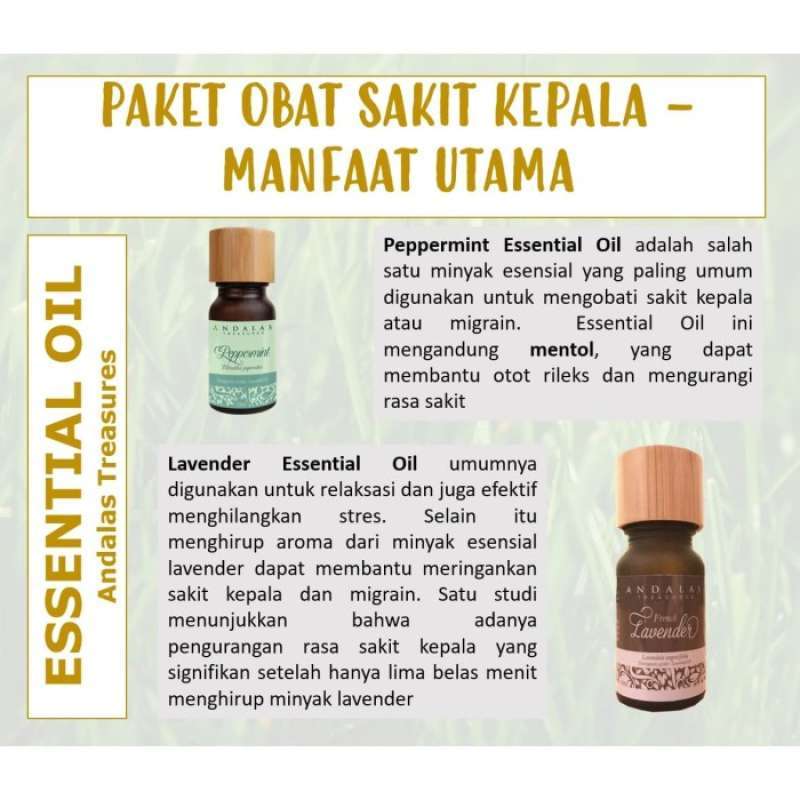 Promo Paket Obat Sakit Kepala; 5 Ml X 4 Essential Oils 100% Minyak ...