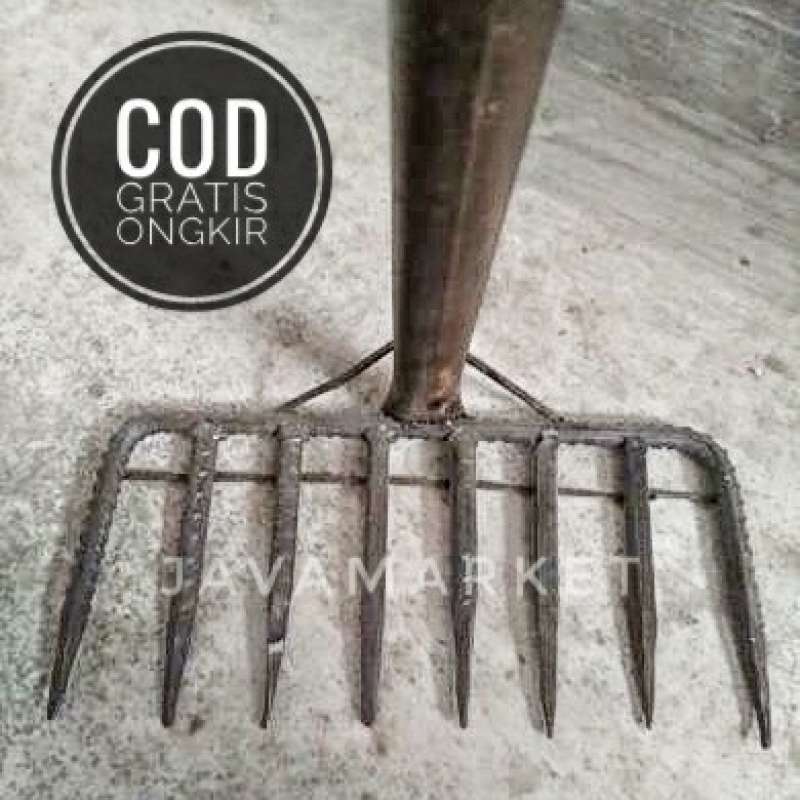 Jual Garpu Taman Gagang Besi Garuk Daun Alat Kebersihan Di Seller ...