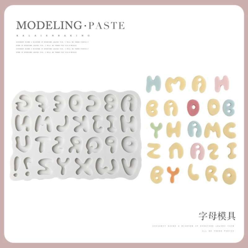 Promo Silicone Mold Alphabet 01 Cetakan Huruf Fondan Kue Tulisan Mould ...