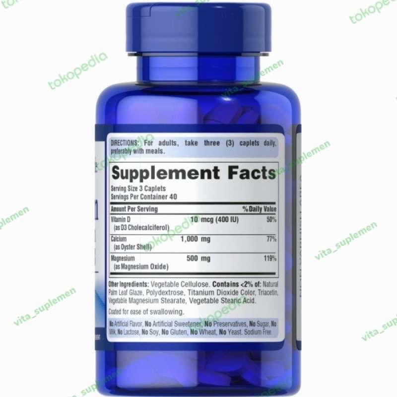 Promo Puritan Pride Calcium Magnesium Vitamin D3 - Bone Active Isi 120 ...