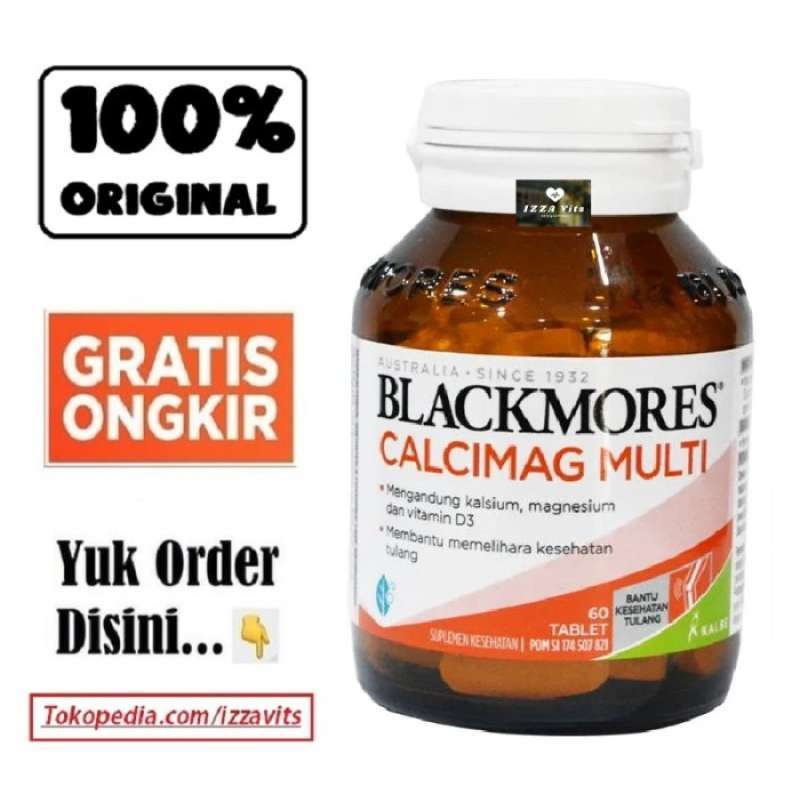 Promo Blackmores Calcimag Multi Kalsium Calcium Magnesium Vitamin D3 60 ...