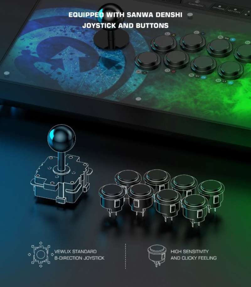 Promo Promo- Gamesir C2 Arcade Stick Controller Joystick Gamepad Ps4 ...