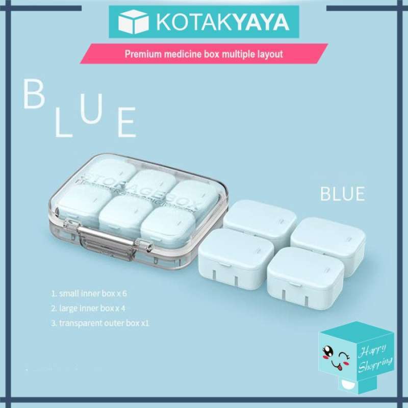 Jual Premium Medicine Box Multiple Layout Tempat Obat Vitamin Harian Di ...