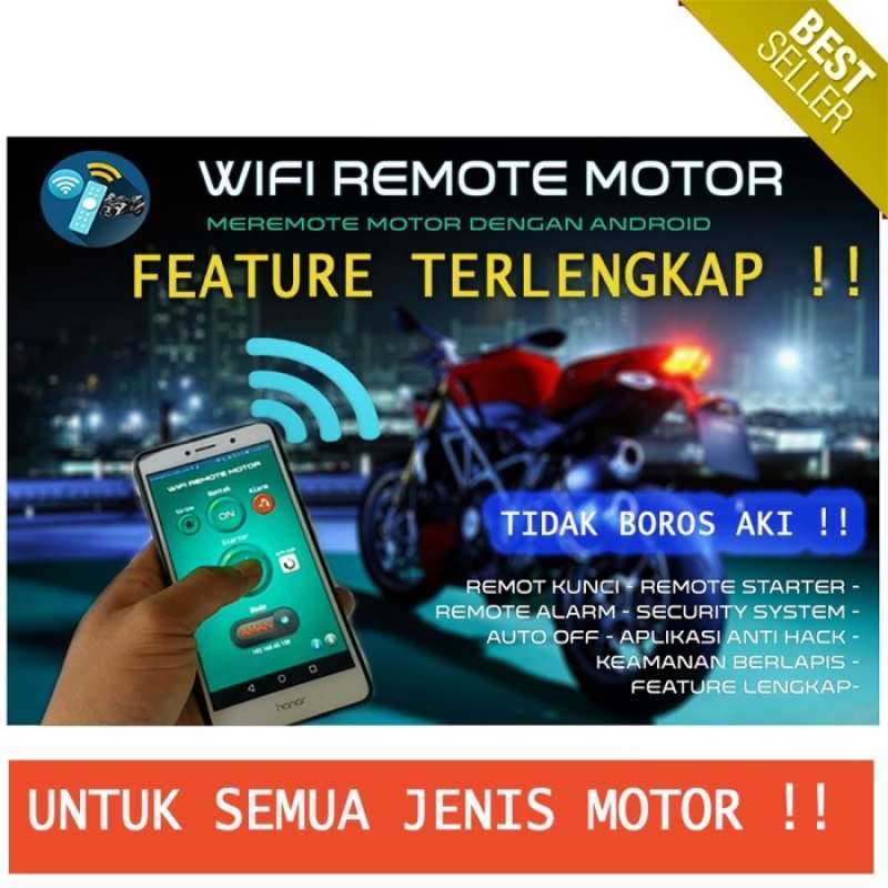 Promo Wifi Remote Motor Android Alarm (keyless Motor Android) Feature Diskon 23% Di Seller ...