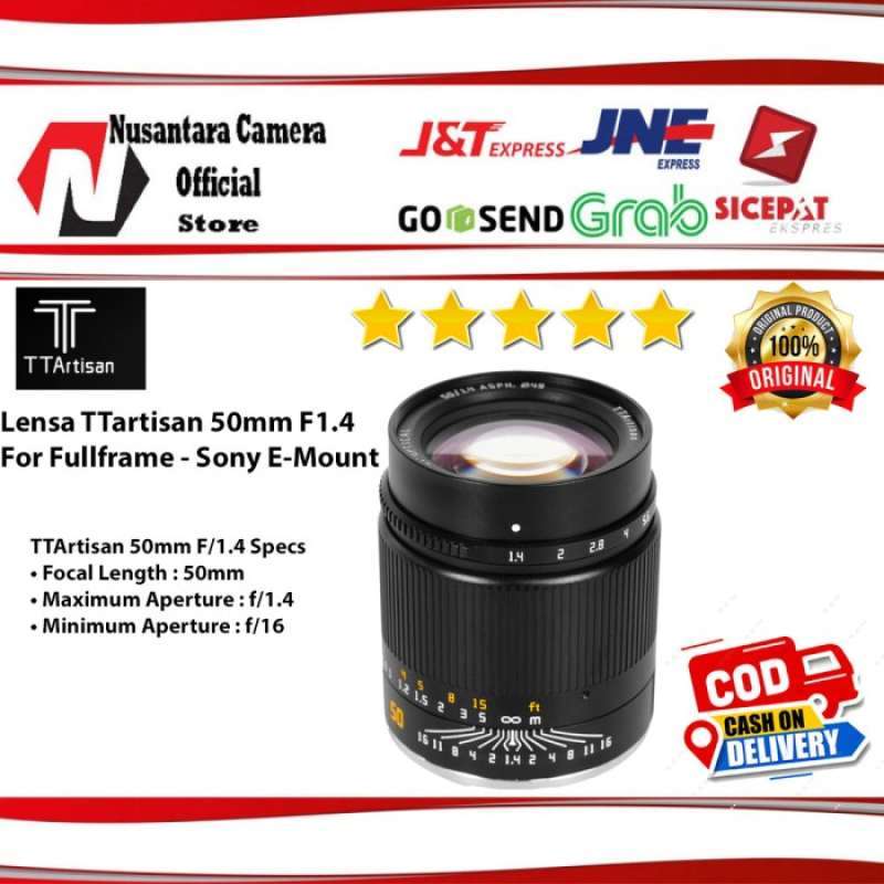 Promo Lensa Ttartisan 50mm F1.4 For Fullframe - Sony E-mount Diskon 23% ...