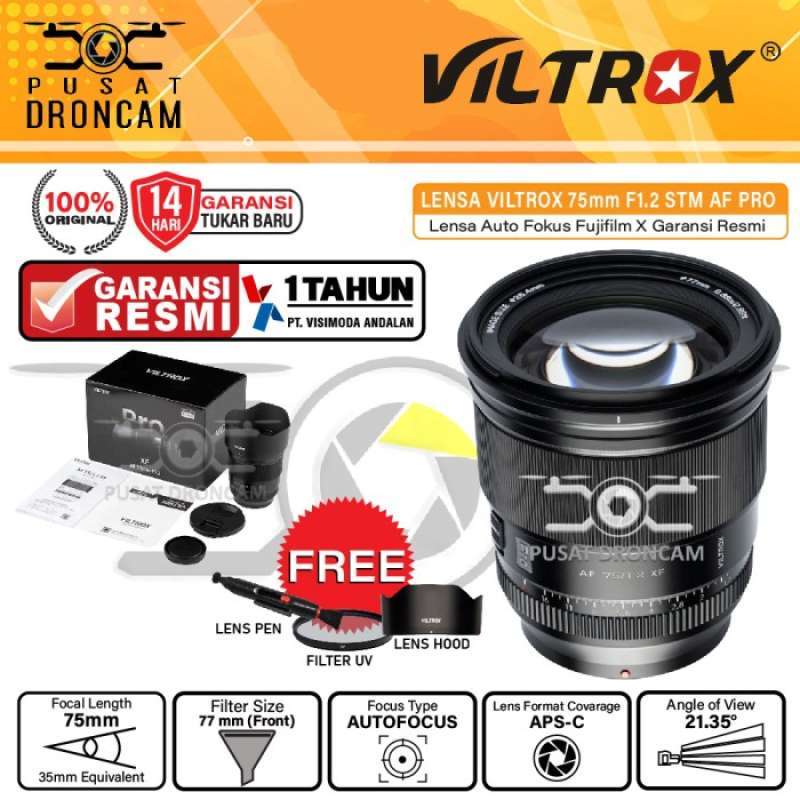 Promo Viltrox Af 75mm F1.2 Stm Xf Pro Prime Lens For Fuji X-mount - Fujifilm Diskon 23% Di ...