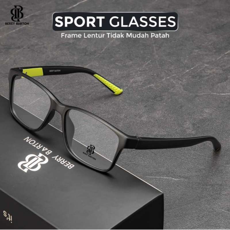 Promo Kacamata Sport Frame Kotak Bahan Tr 90 Lentur Berrybarton 5783 ...