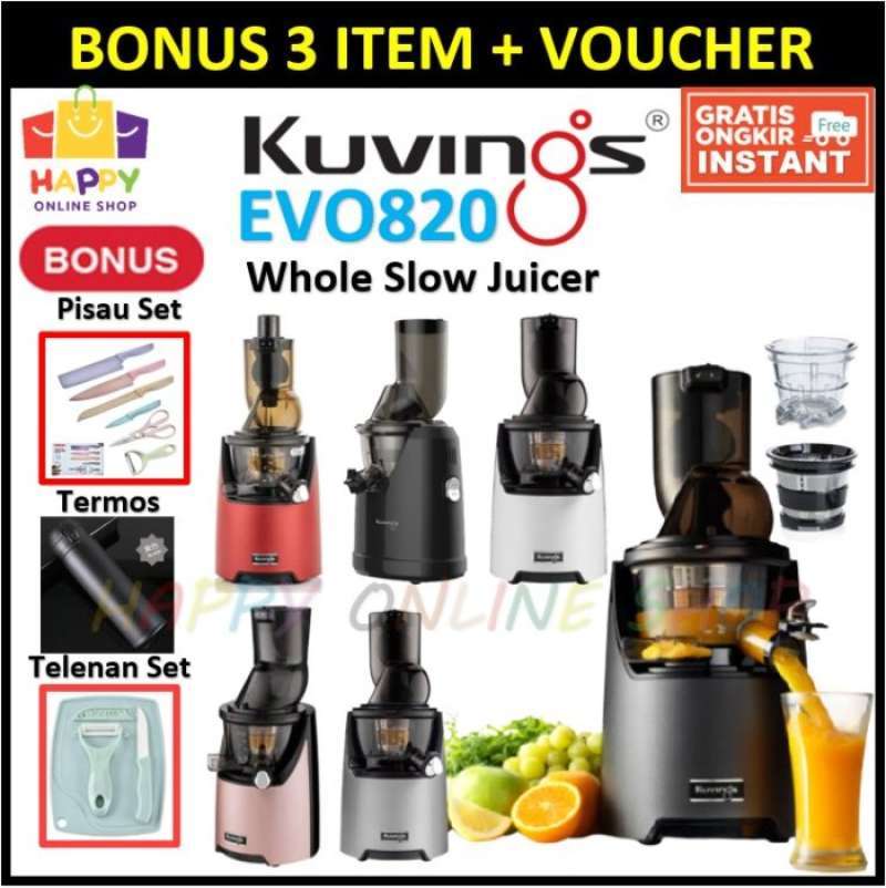 Jual Kuvings Evo820 Whole Slow Juicer - Kuvings Evo Matt 820 Slow Juicer - Silver Di Seller ...