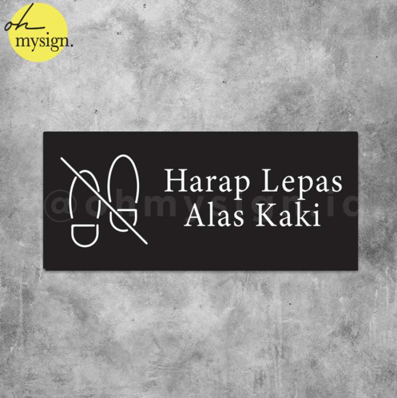 Jual Sign Akrilik Harap Lepas Alas Kaki Acrylic Sign Board Uv Print Di ...