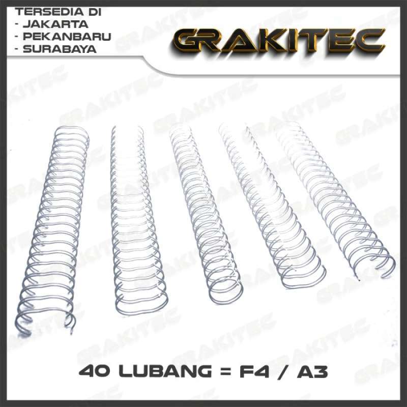 Jual Ring Kawat Jilid Spiral F4 3:1 40 Lubang Wire - F4 White 12,7mm Di ...