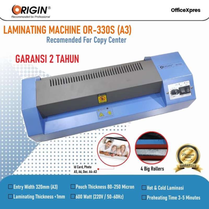 Jual Mesin Laminating Or 330 S / Laminating A3 / Laminator Kertas A3 Origin Di Seller Circlet ...