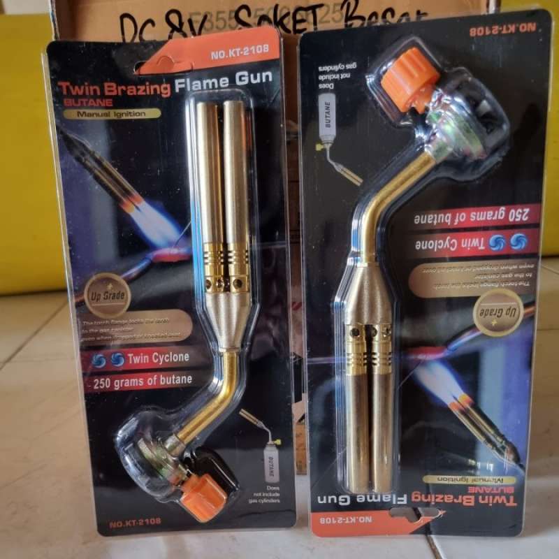 Jual Kepala Las Flame Gun Gas Torch Blow Torch Kuningan Double Twin ...