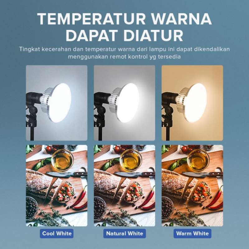 Jual Lampu Fotografi E27 Photography Fill Light Stepless Dimming 150 ...