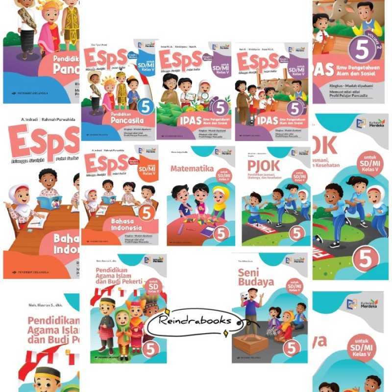 Jual Asli Buku Paket Erlangga Sd/mi Kelas 5 Kurikulum Merdeka Kode 1349 - Mtk Kls 5 Di Seller ...