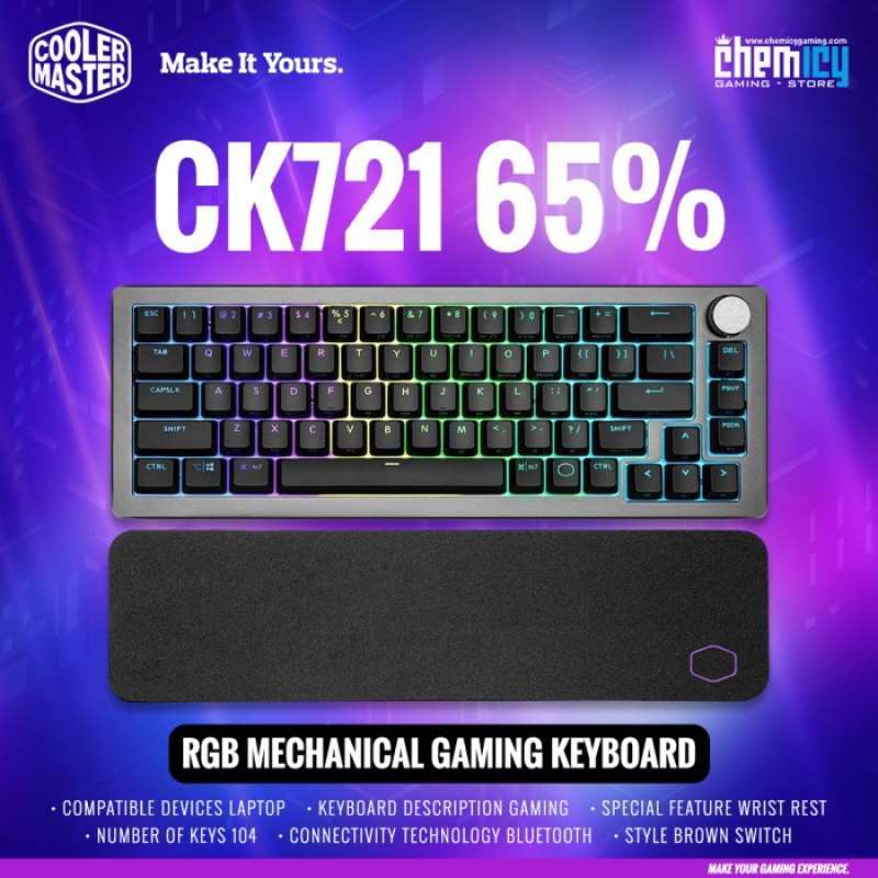 Promo Master Ck721 65% Rgb Hybrid Mechanical Gaming Keyboard Diskon 23% ...