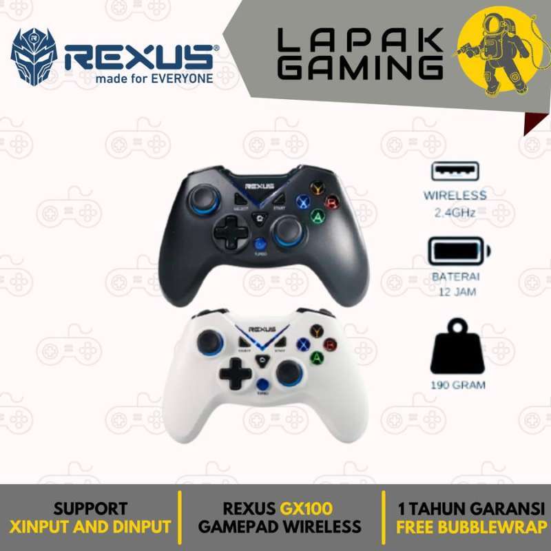 Jual Rexus Gx100 Wireless Gamepad Controller For Pc, Ps, And Android ...