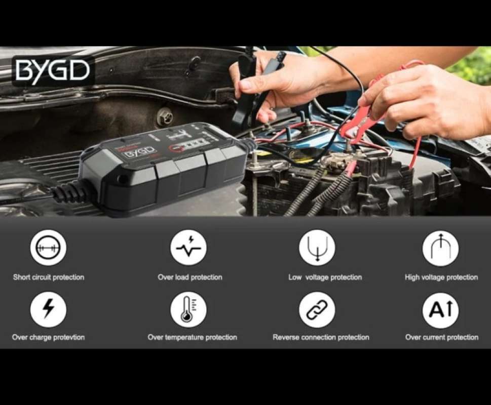 Promo Bygd 6v 12v Automatic Battery Charger 3.5a Carger Aki Battery ...