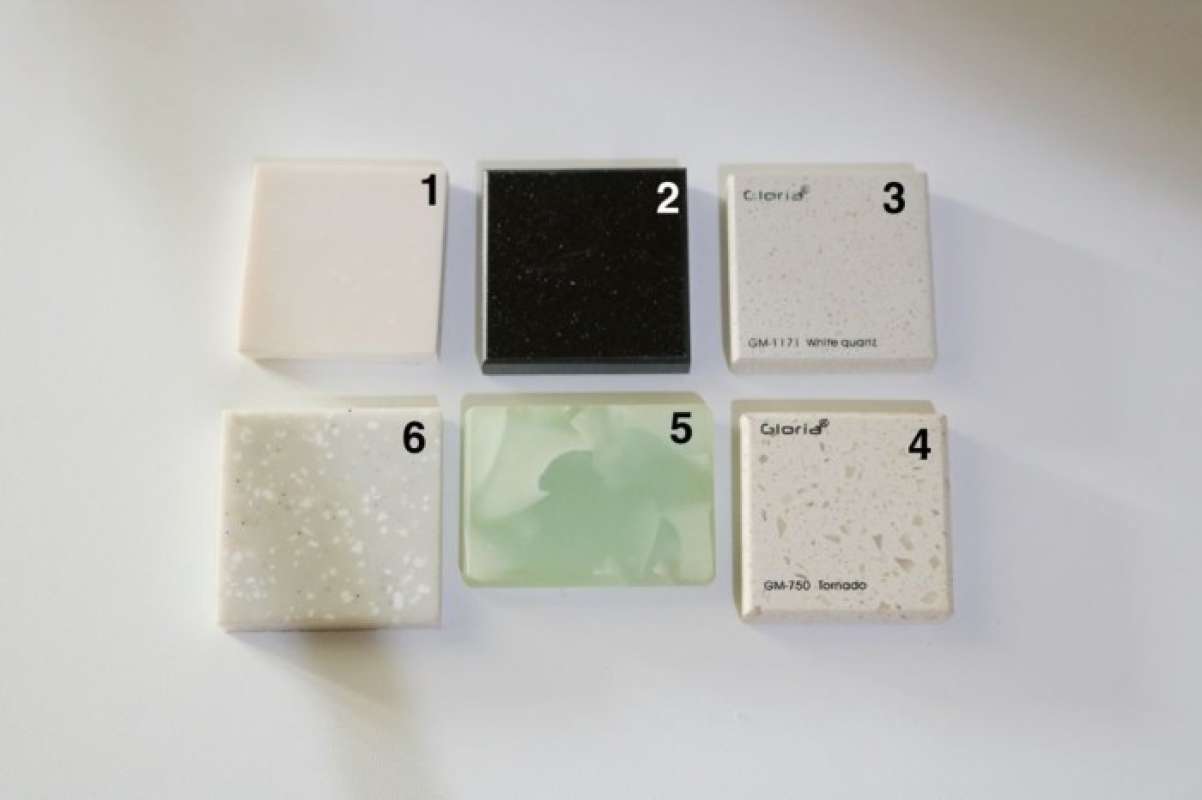 Jual Sample Material Interior : Solid Surface 5x5cm - 3 White Quartz Di Seller Circlet ...