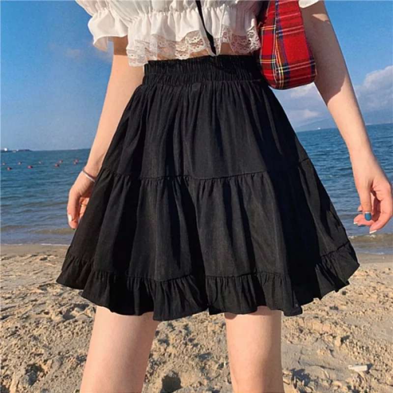 Promo Bawahan Rok Mini Skirt Wanita Rempel Ruffle Susun Katun Terbaru ...