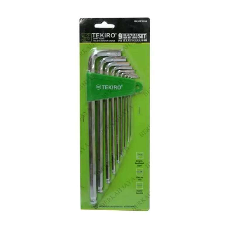 Promo Kunci L Ballpoint Panjang Set 9 Pcs Tekiro Hex Key Long Hk-bp1204 ...