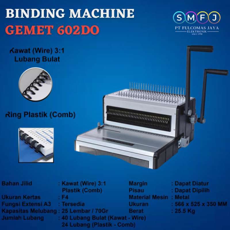 Promo Gemet 602do Mesin Jilid Kawat F4 Lubang Bulat Resmi Diskon Diskon ...