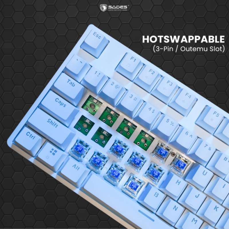 Promo Sades Khanda Mechanical Gaming Keyboard Tkl Removable Switch ...