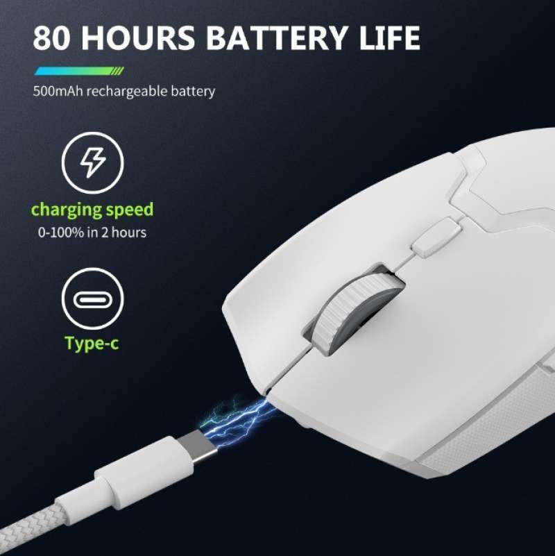 Promo Delux M800 Pro Wireless Gaming Mouse Paw 3395 Sensor - Hitam Diskon 23% Di Seller Mari ...