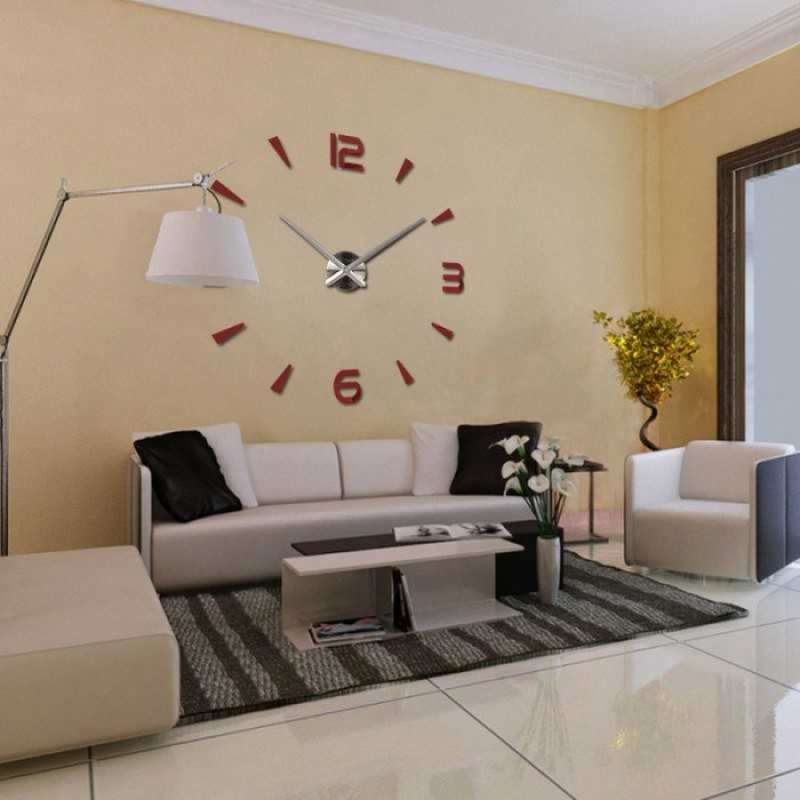 Promo Jam Dinding Besar Tempel Diy Giant Wall Clock Quartz 80-130cm ...