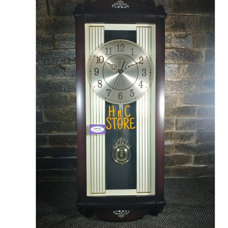 Promo Jam Dinding Bandul Melody & Bell, Sakana 387 Ukuran Dimensi Besar ...