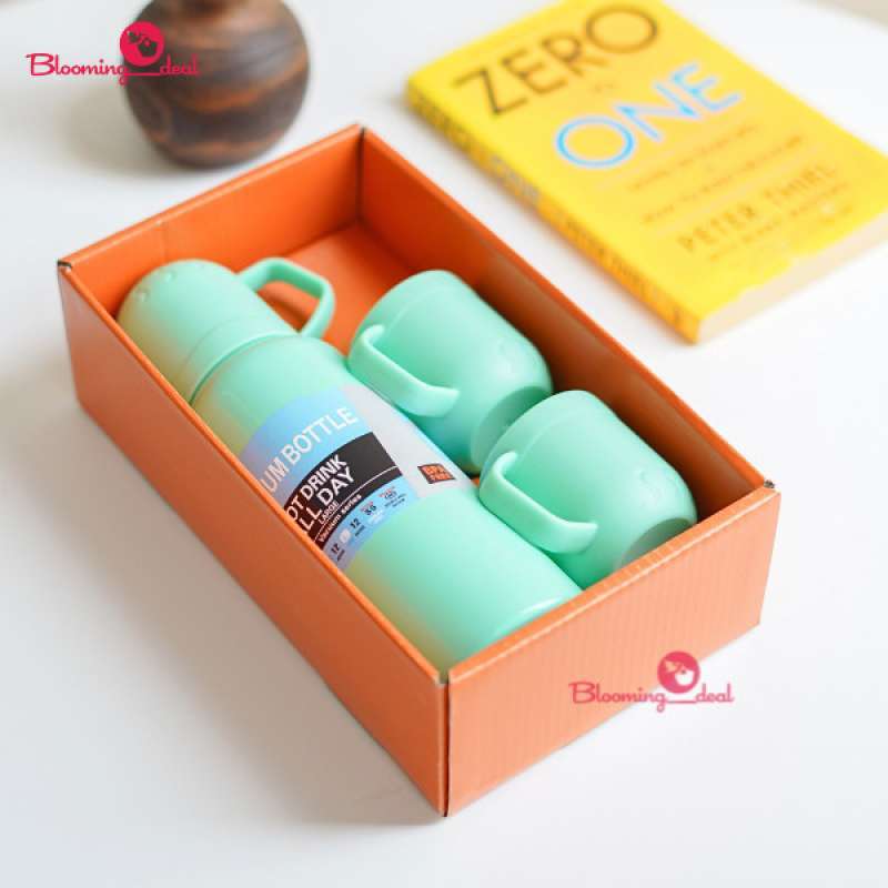 Promo Termos Vacuum Flask Gift Set Hampers 500ml / Termos Cangkir Set ...