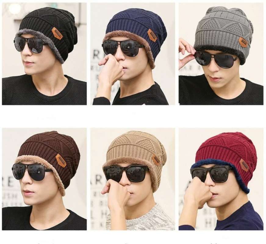 Jual Song Ting Topi Kupluk Banie Hat Dingin Pria Wanita Hangat Lembut ...