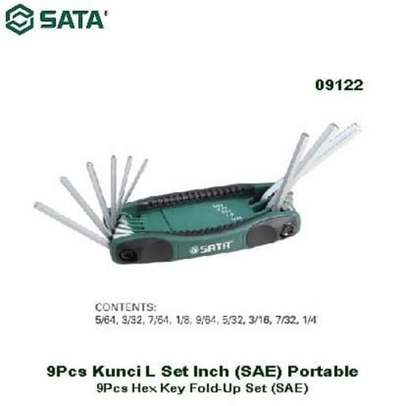 Promo Kunci L Set Inchi (sae) 9 Pcs 09122 Sata Tools Portable Hex Key ...