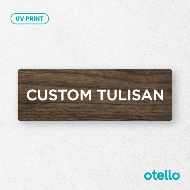 Jual Custom Tulisan Sign Board Kayu Print Uv Papan Tempel Wooden ...