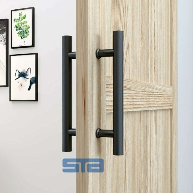 Promo Pull Handle Hitam Pintu Kaca Dan Kayu 40cm Tarikan Bulat ...