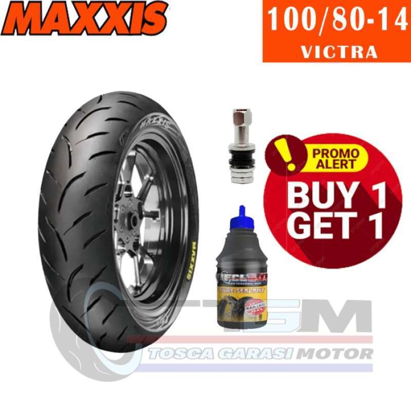 Promo Ban Motor Maxxis Victra 100/80-14 Tubeless Ban Motor Tubeless ...
