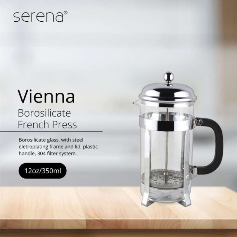 Promo Serena Vienna - Borosilicate French Press 350 Ml Diskon 23% Di ...