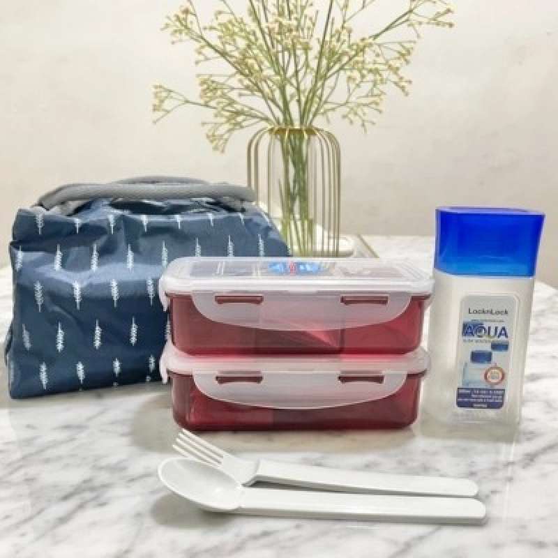 Jual Lock And N Lock Lunch Box Set Murah Locknlock Promo - Biru Di ...