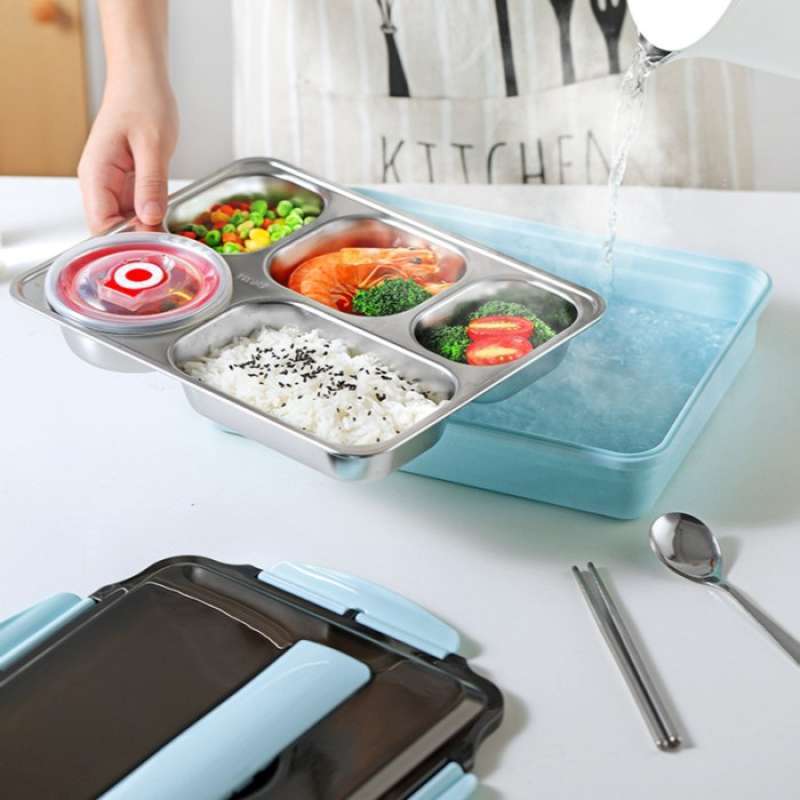 Jual Triple W 1200ml Lunch Box Bento Kotak Bekal Makan Siang Stainless ...