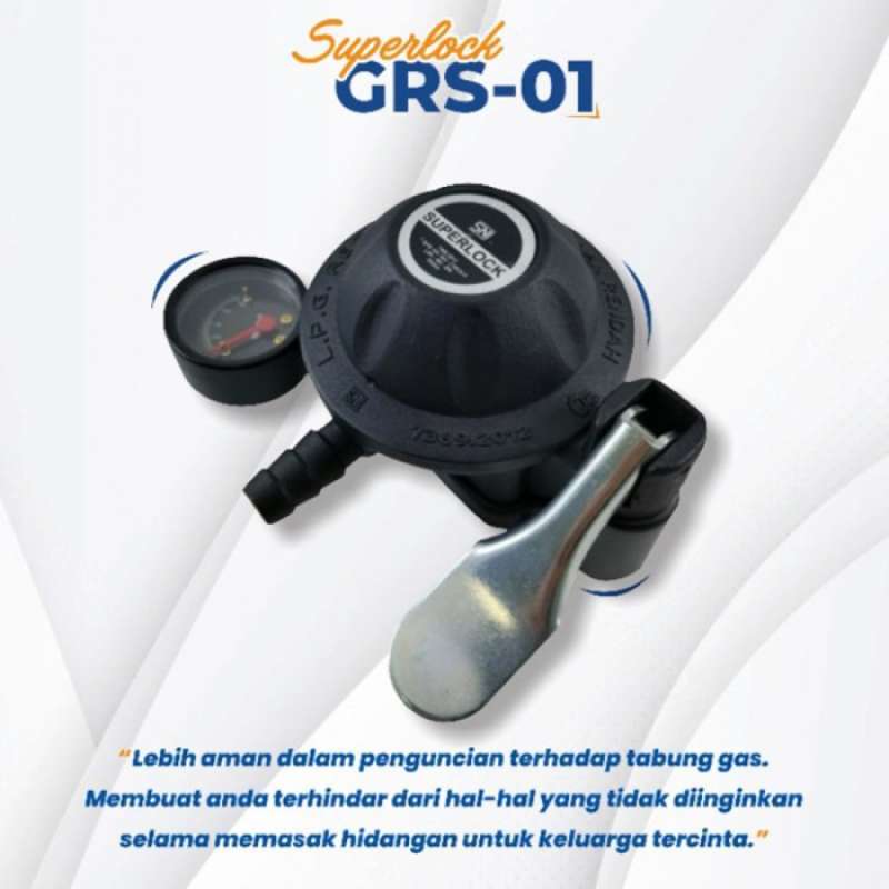 Jual Superlock Regulator Gascomp Kompor Gas Meter Super Aman Ori Grs-01 ...