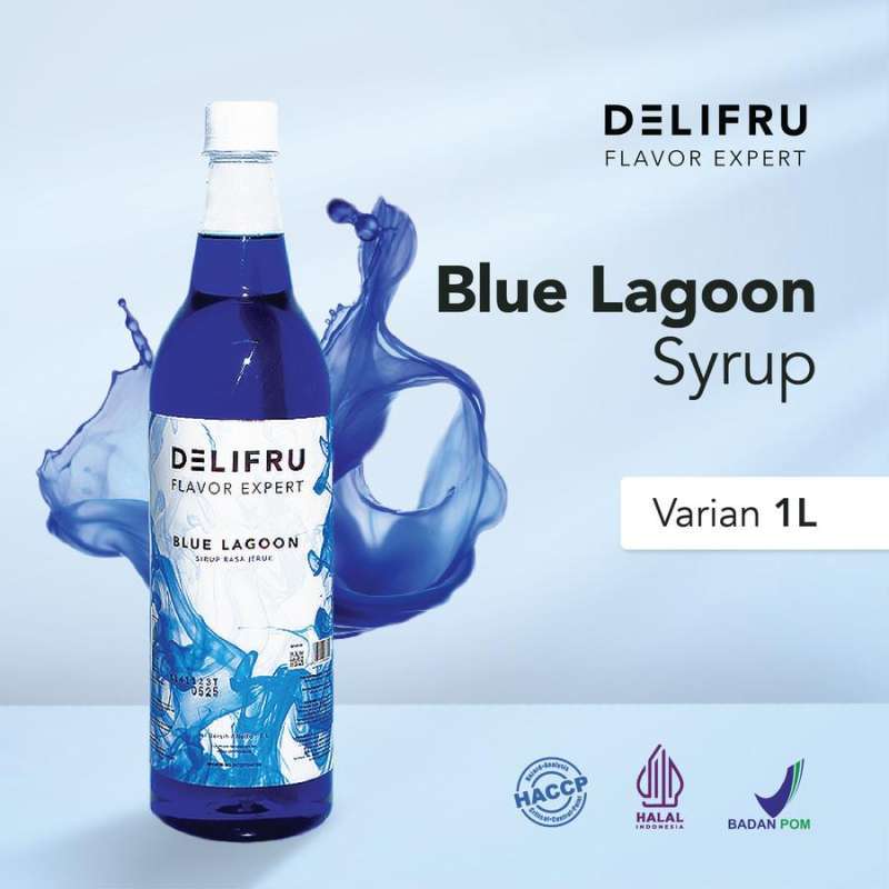 Promo Delifru Syrup Blue Lagoon Sirup Jeruk Biru 1 Liter Diskon 13