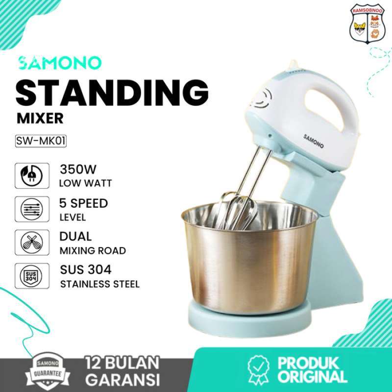 Promo Samono Sw-mk01 Stand Mixer Kue Dan Roti Dual Mixing Food Grade ...