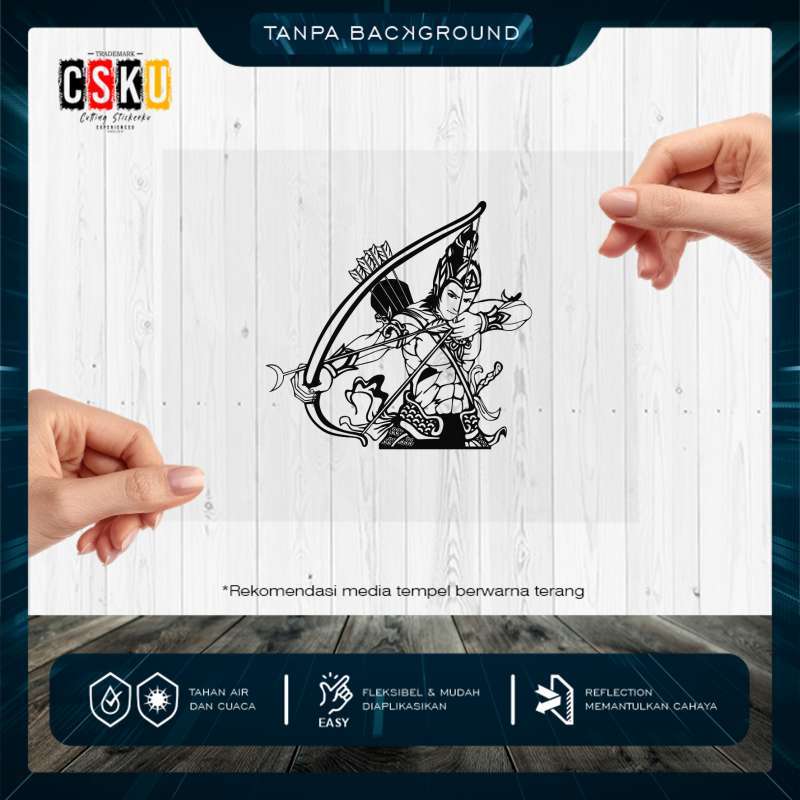Promo Asahi Cutting Stiker Wayang Arjuna Memanah Variasi Motor Mobil ...