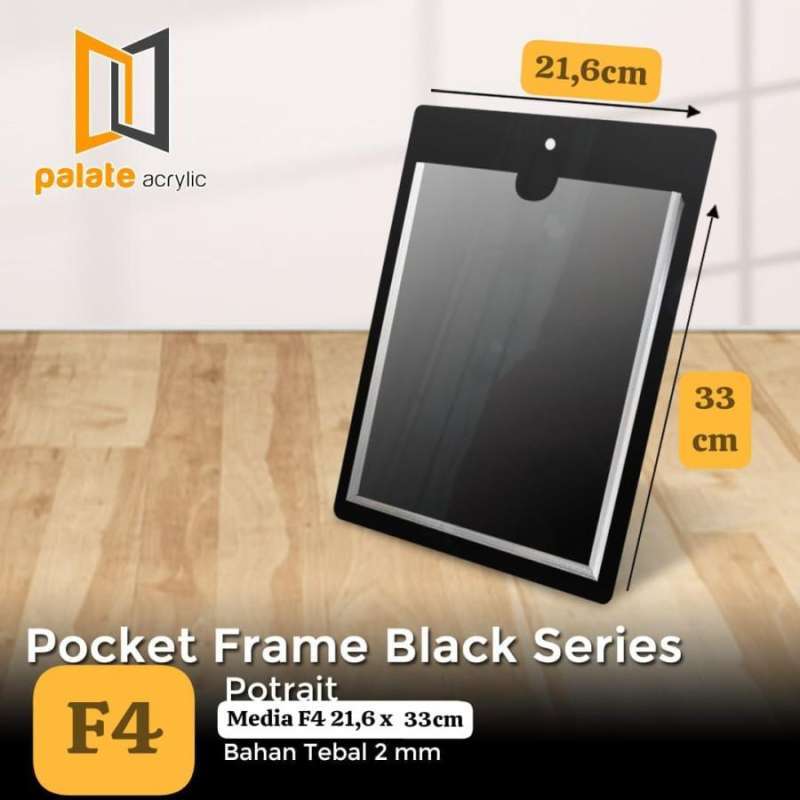 Jual Acrylic Pocket Frame / Akrilik Thicker / Akrilik Pocket F4 2mm ...